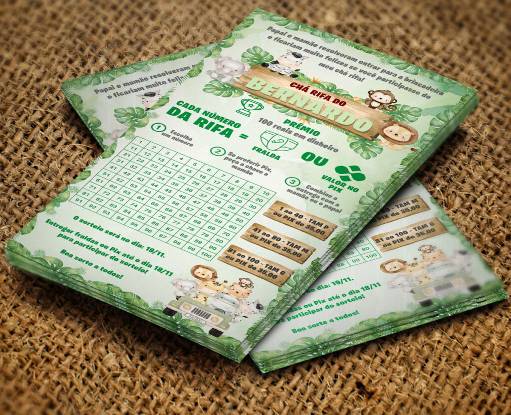 Convite Digital Chá Rifa Safari – Montando a Sua Festa Oficial