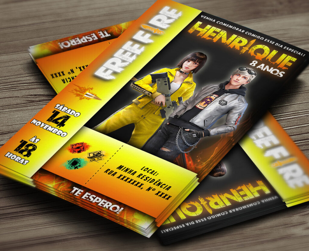 Convite Digital Free Fire – Montando a Sua Festa Oficial