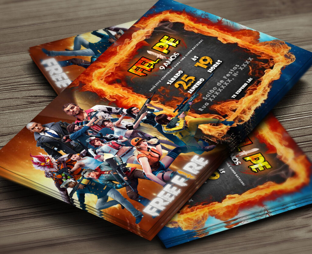 Convite Digital Free Fire – Montando a Sua Festa Oficial