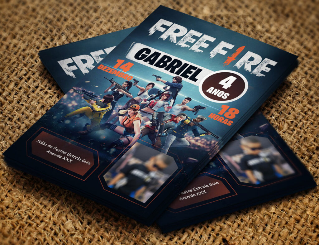 Convite Digital Free Fire – Montando a Sua Festa Oficial