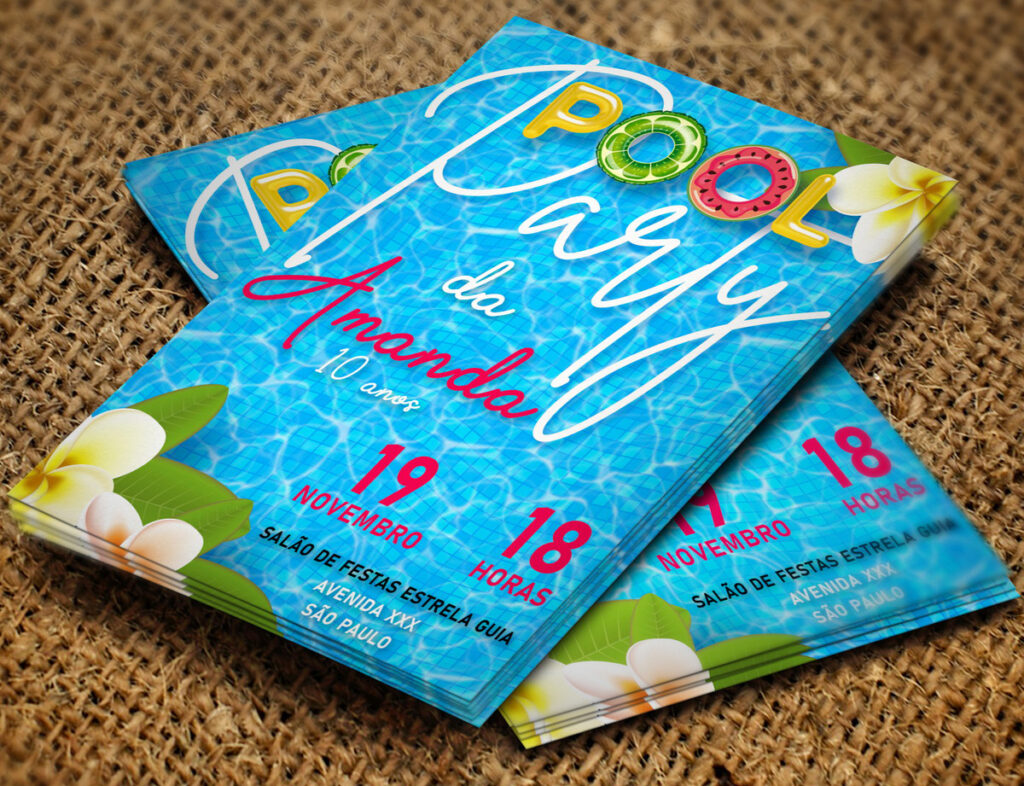 Convite Digital Pool Party – Montando a Sua Festa Oficial