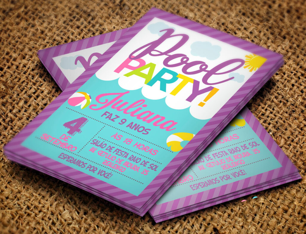 Convite Digital Pool Party – Montando a Sua Festa Oficial