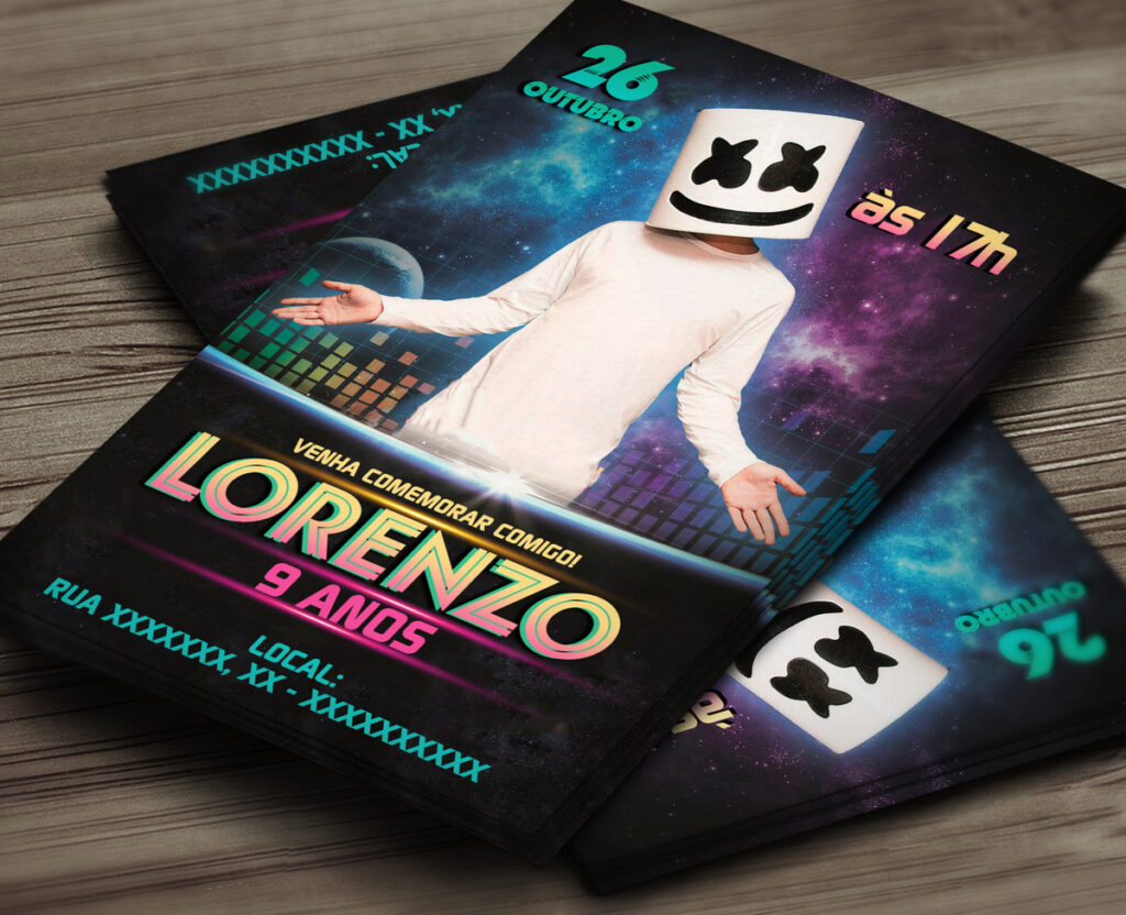 Convite Digital Marshmello DJ – Montando a Sua Festa Oficial