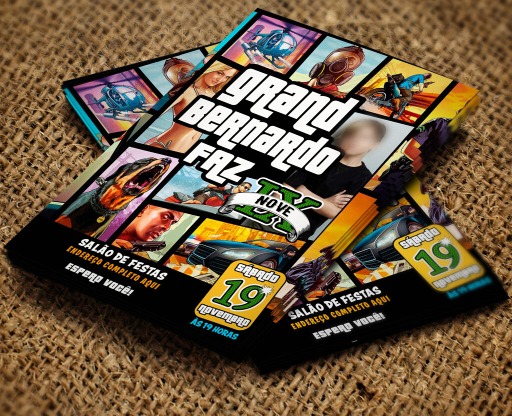 Convite Digital Grand Theft Auto GTA – Montando a Sua Festa Oficial