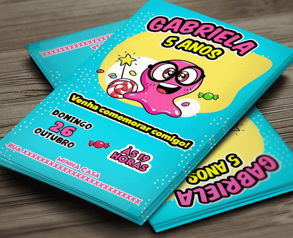 Convite Digital Slime Sam Sapeca Mod 2 – Montando a Sua Festa Oficial
