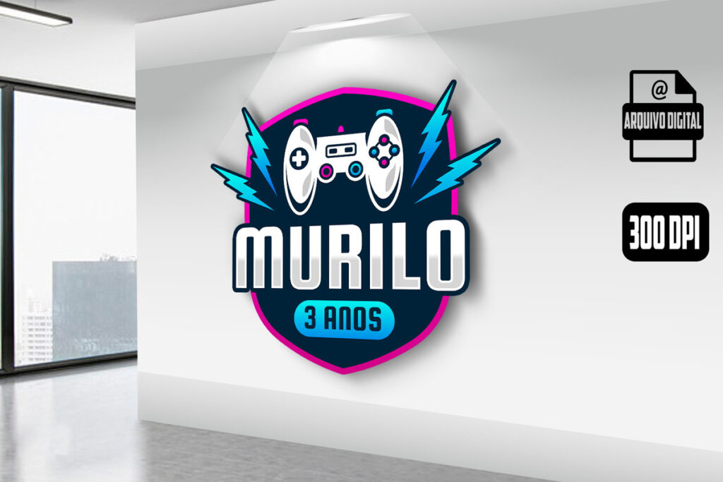 Arte Digital Logo Personalizado Vídeo Game – Videogame – Montando a Sua ...