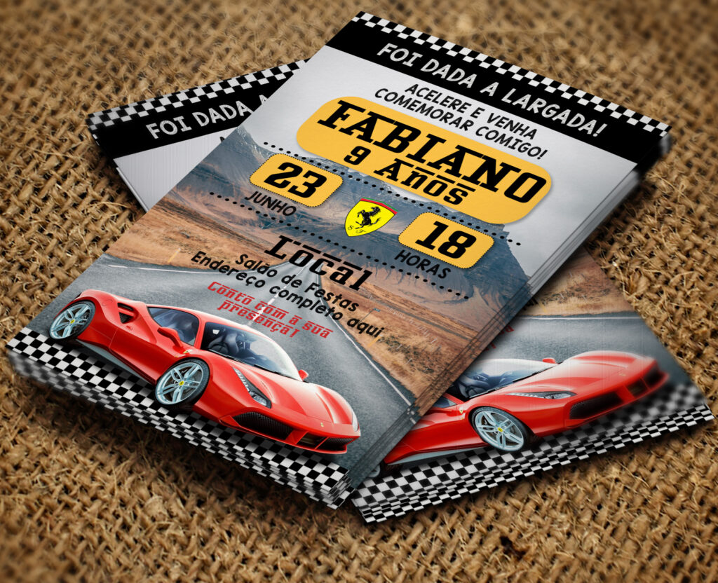 Convite Digital Ferrari – Montando a Sua Festa Oficial