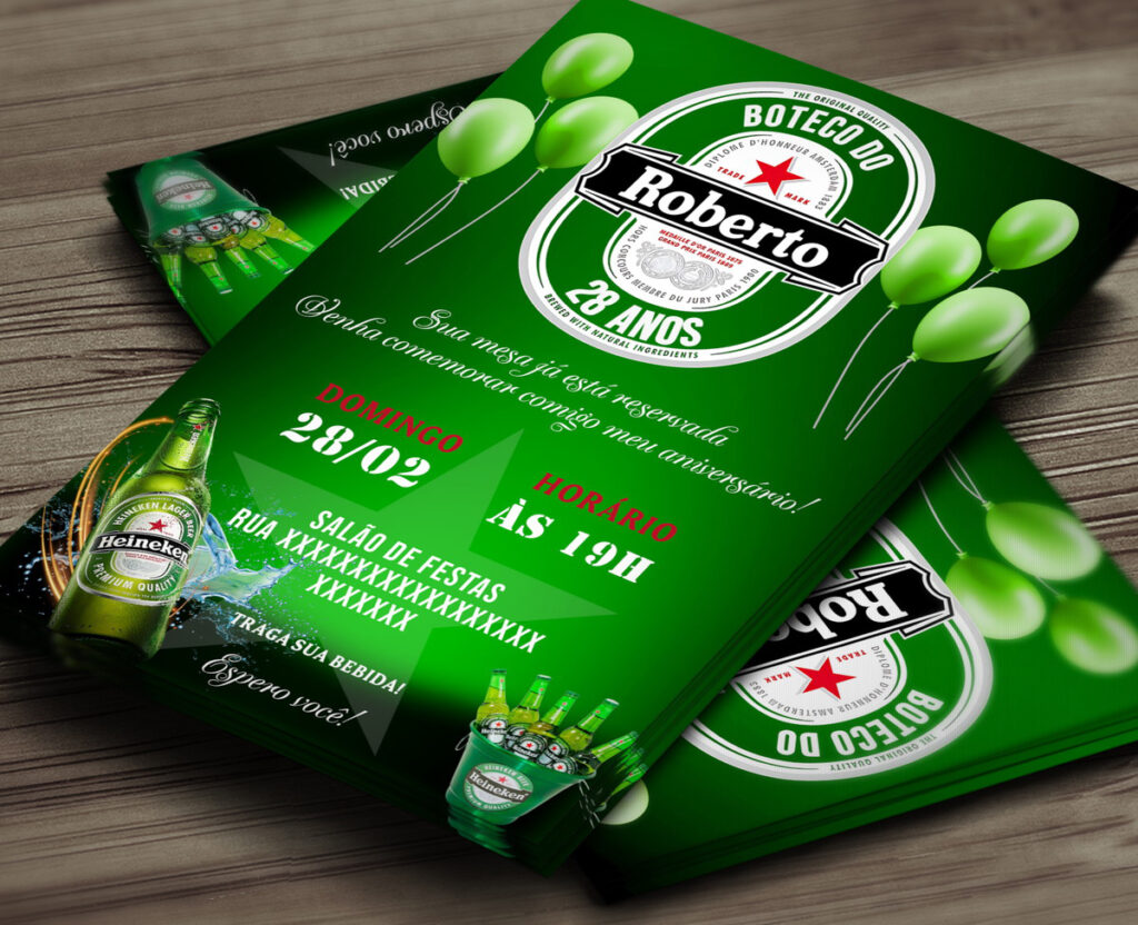 Convite Digital Heineken Cerveja – Boteco Bar – Montando a Sua Festa ...
