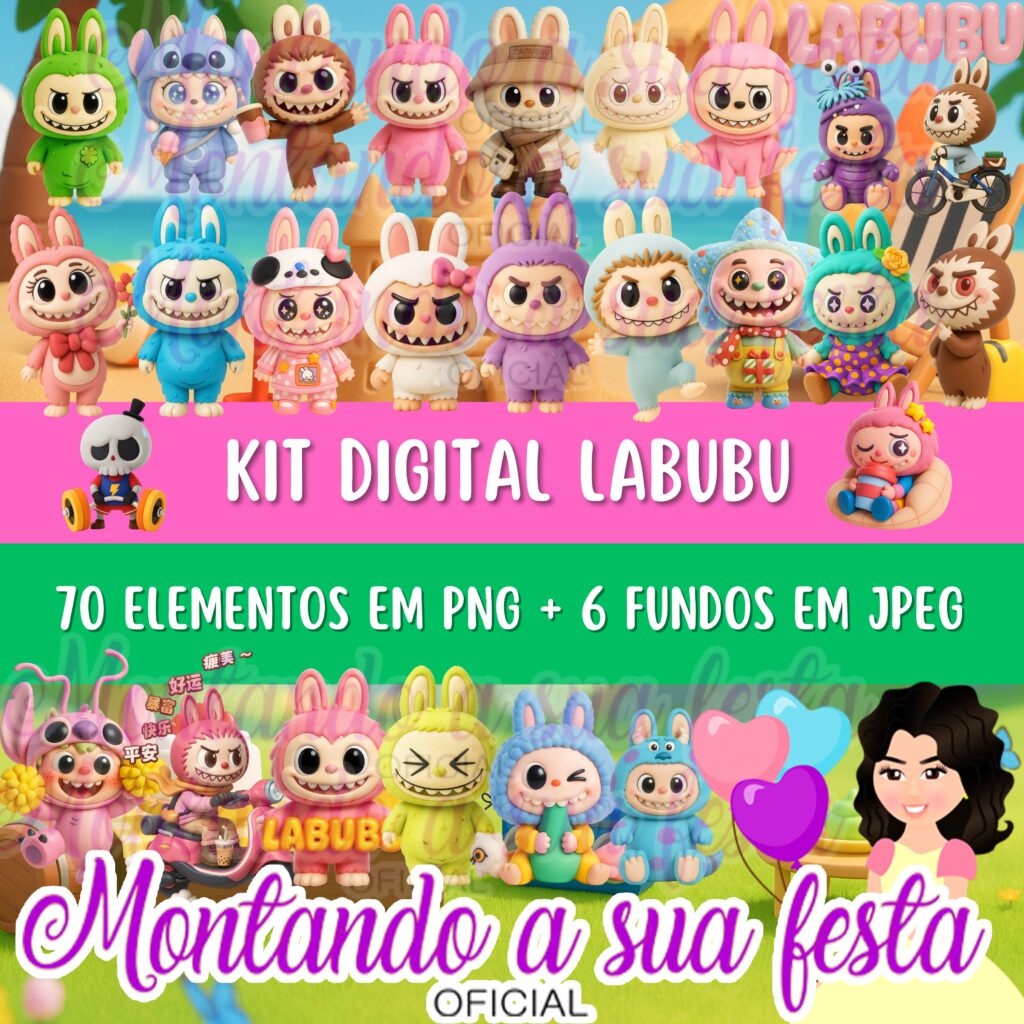 Kit Digital Labubu – Montando a Sua Festa Oficial