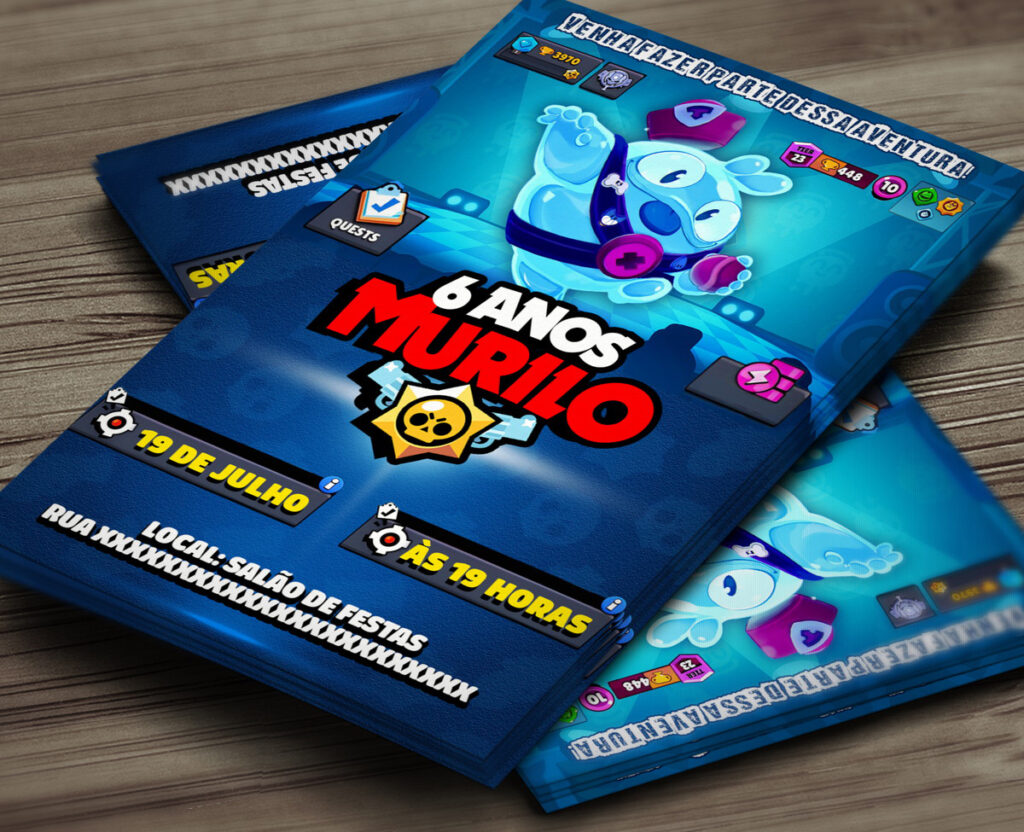 Convite Digital Brawl Stars – Montando a Sua Festa Oficial