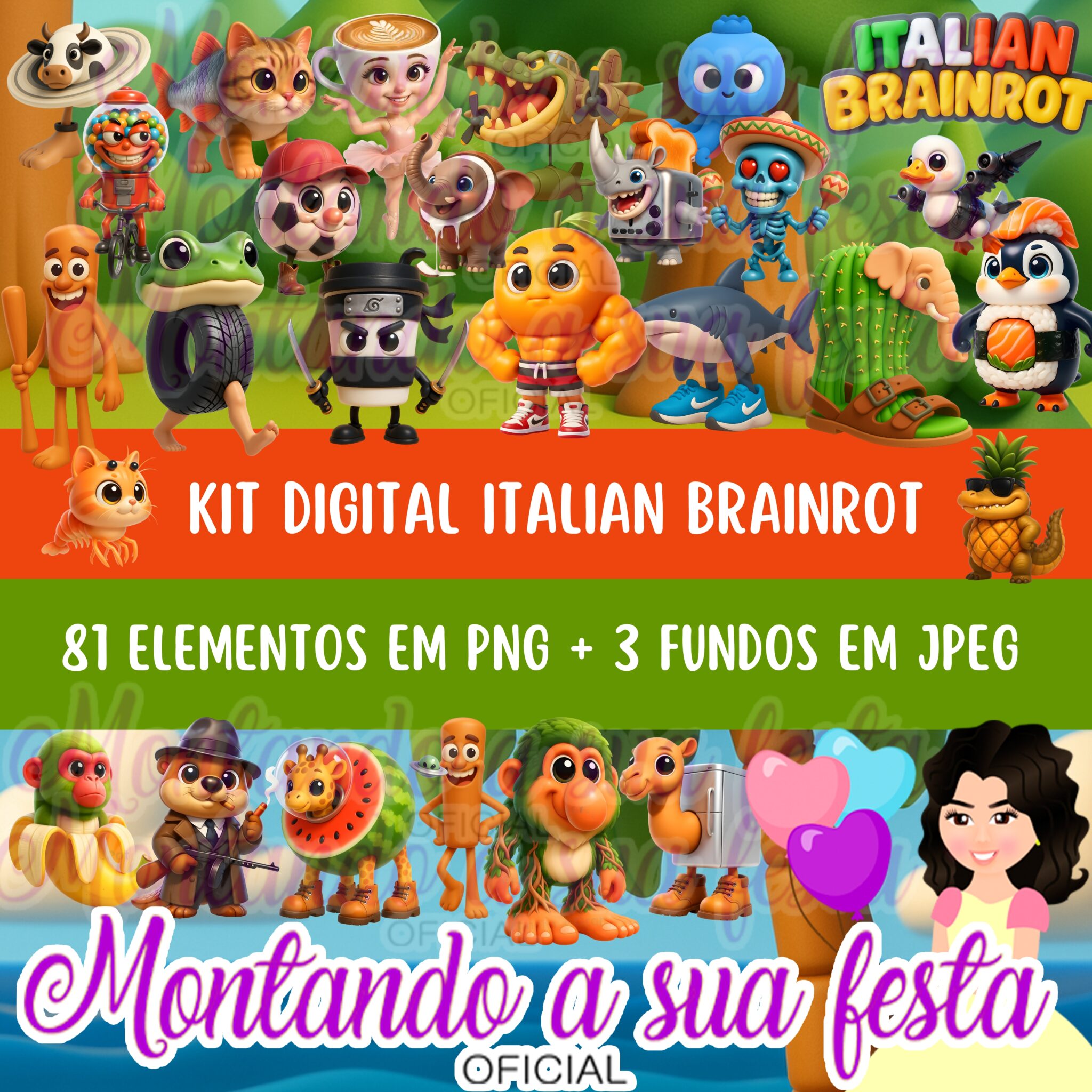 Kit Digital Italian Brainrot – Montando a Sua Festa Oficial